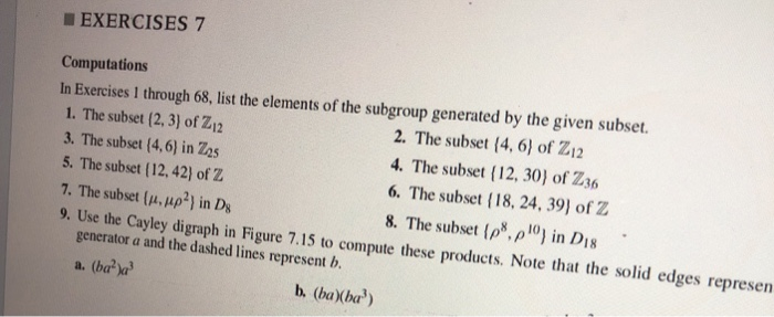 Solved EXERCISES 7 Computations In Exercises through 68, | Chegg.com