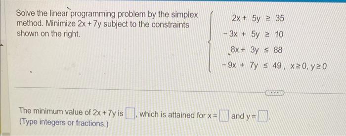 Solved Solve the linear programming problem by the simplex | Chegg.com