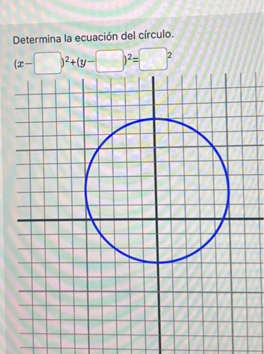Solved Determina la ecuación del círculo. (x−)2+(y−)2= | Chegg.com