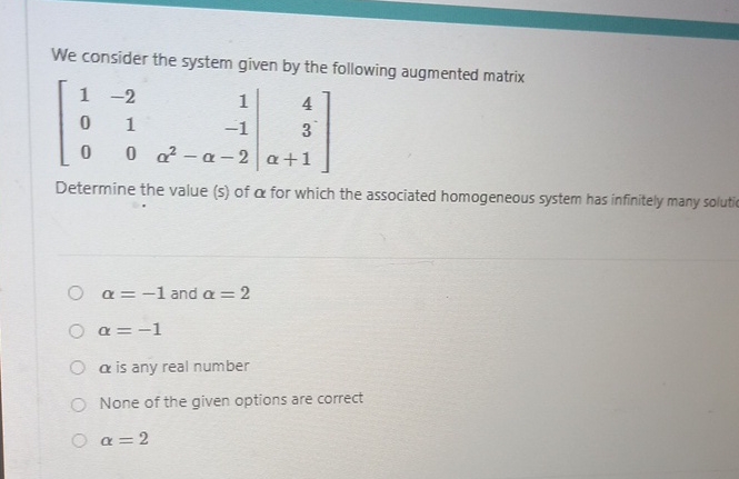 Solved We consider the system given by the following | Chegg.com