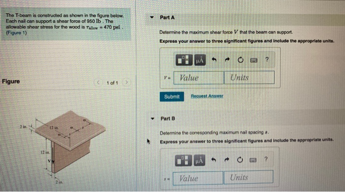 Solved y Part A The T-bear is constructed as shown in the | Chegg.com