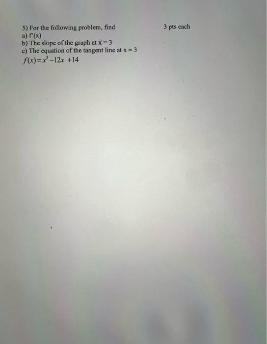 Solved 5) For the following problem, find a) f(x) b) The | Chegg.com