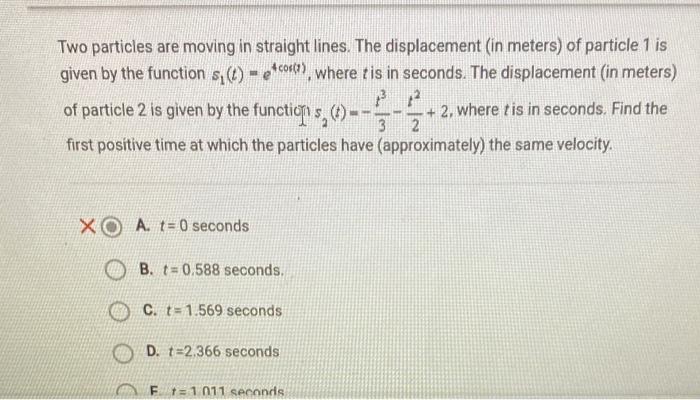 Solved Two particles are moving in straight lines. The | Chegg.com