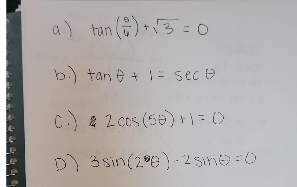 Solved Find all solutions to each equation. Give exact | Chegg.com