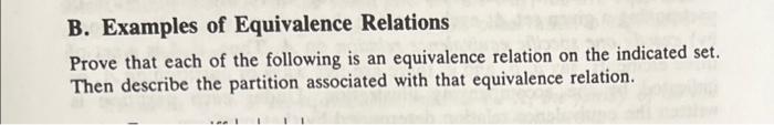 Solved A. Examples of Partitions Prove that each of the | Chegg.com