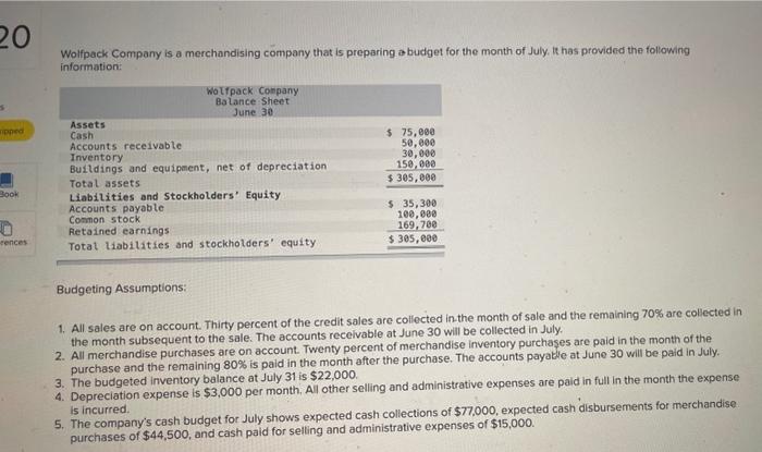 Solved Wolfpack Company is a merchandising company that is | Chegg.com