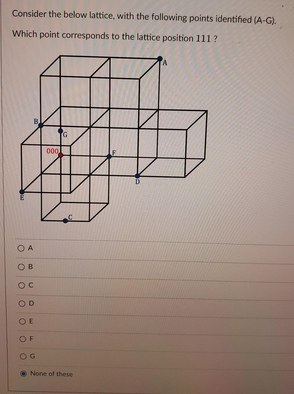 Solved Consider the below lattice, with the following points | Chegg.com