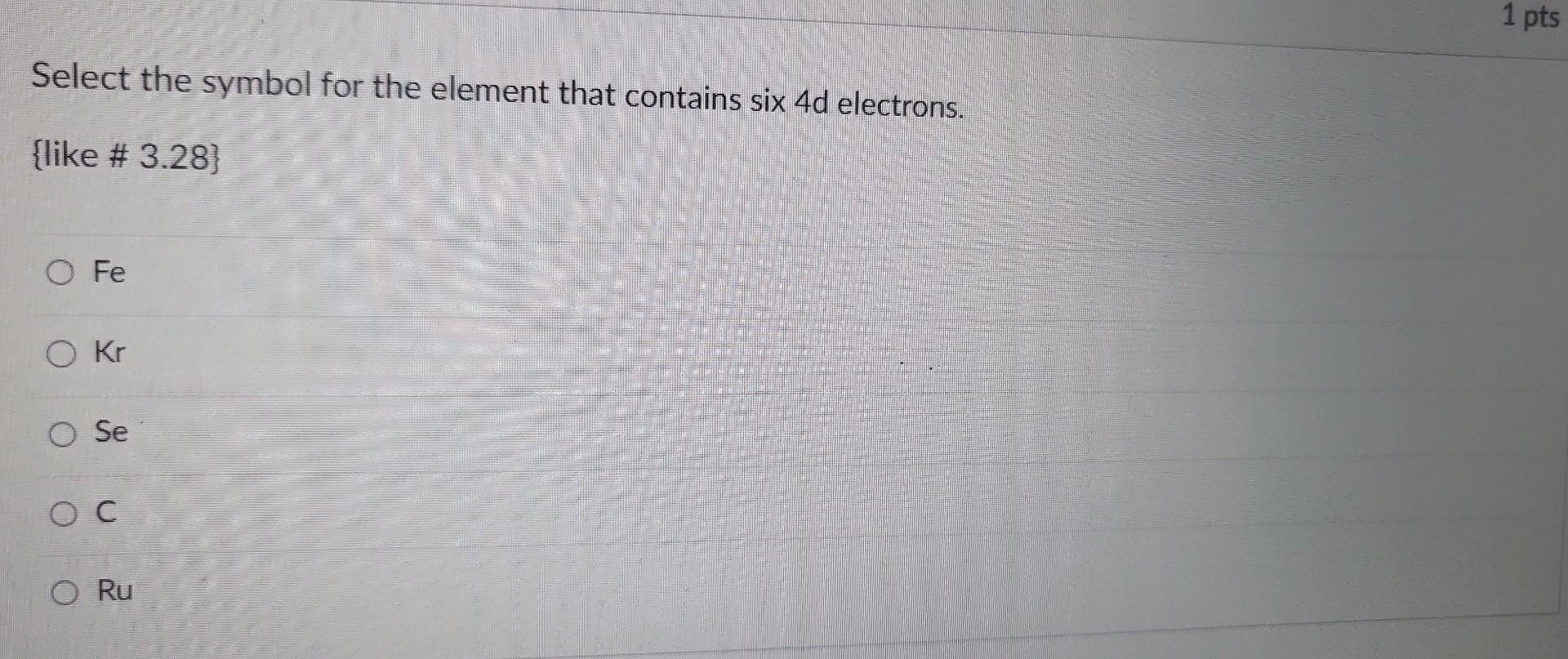 Solved Select the symbol for the element that contains six | Chegg.com