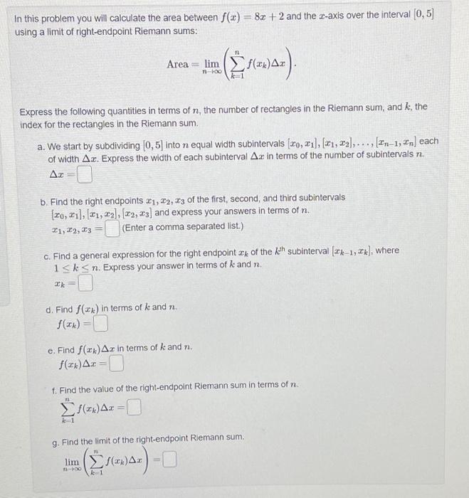 Solved In this problem you will calculate the area between | Chegg.com