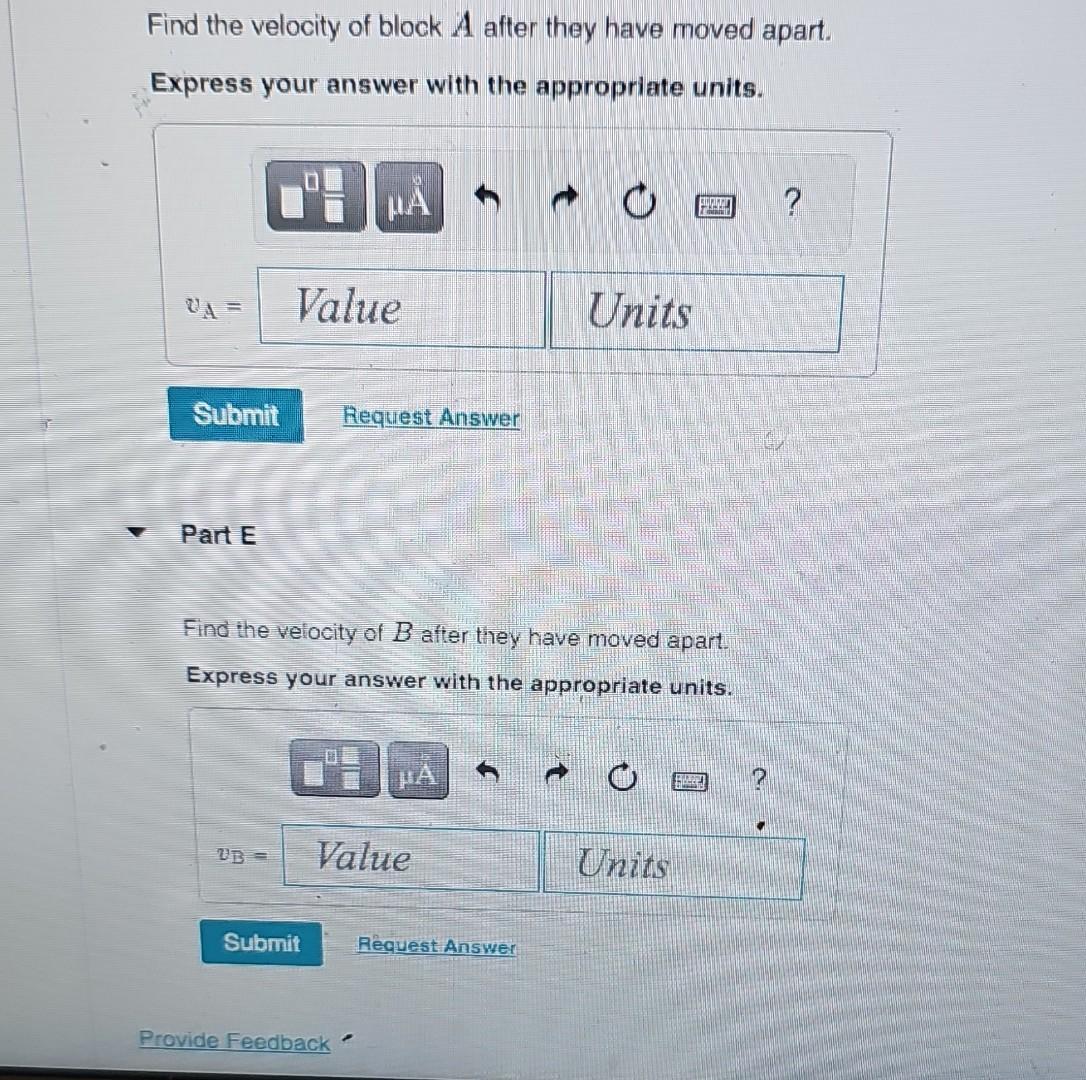Solved Linear Momentum Exercise 8.47 Blocks A (mass 2.50 kg) | Chegg.com