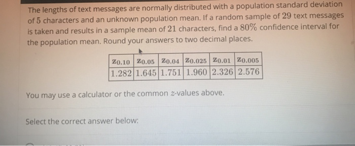 Solved The lengths of text messages are normally distributed | Chegg.com