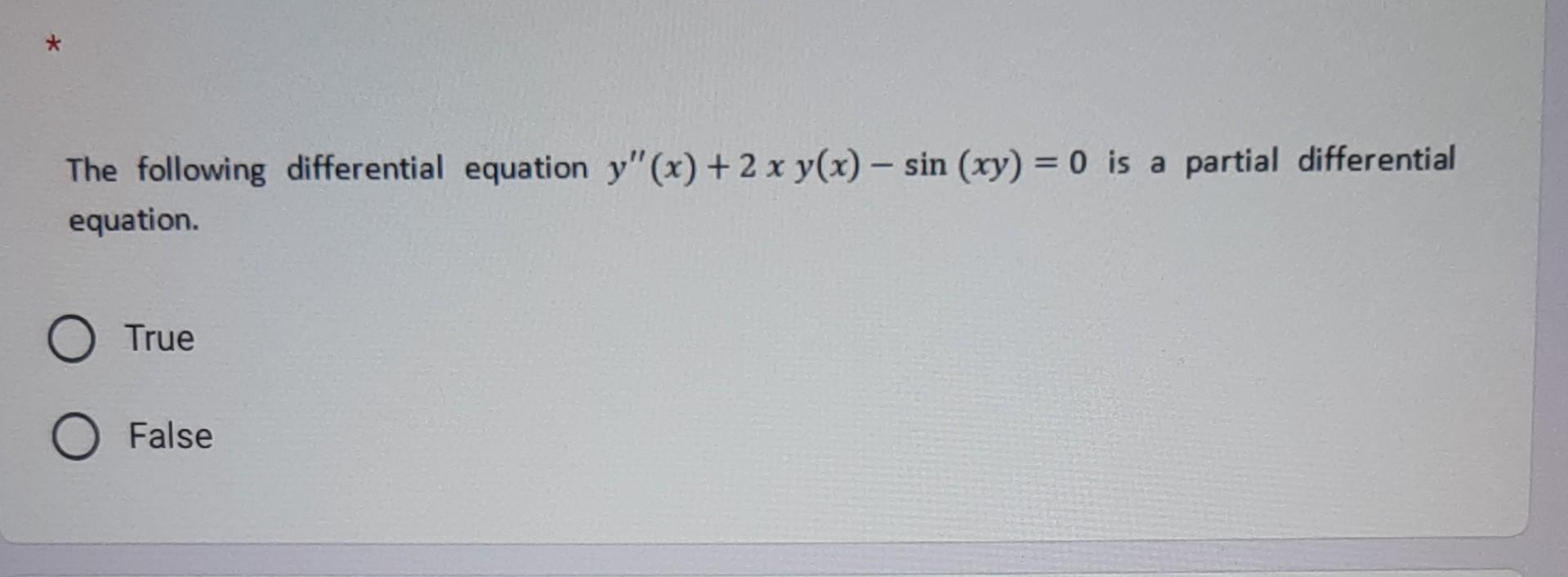 Solved The following differential equation | Chegg.com