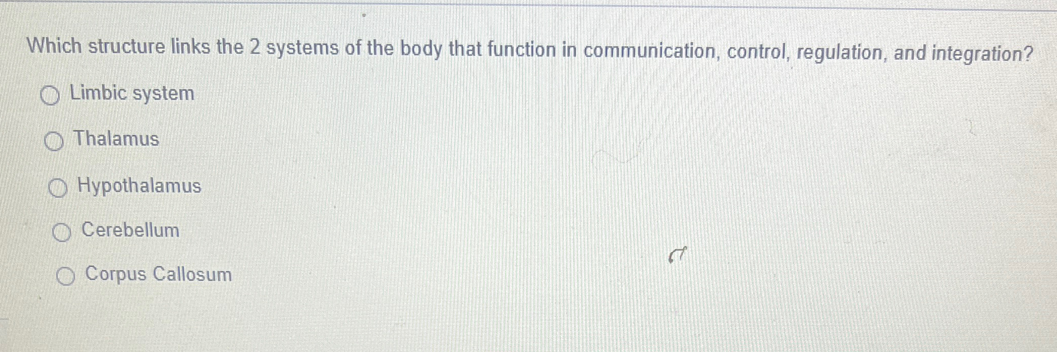 Solved Which structure links the 2 ﻿systems of the body that | Chegg.com
