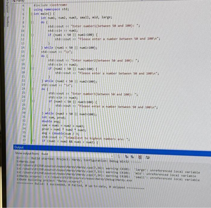 Solved the program will run but it wont arange the numbers | Chegg.com