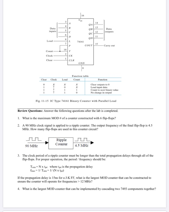 Solved Lab 9 Binary and Decimal Counters IC: 7493(counter), | Chegg.com