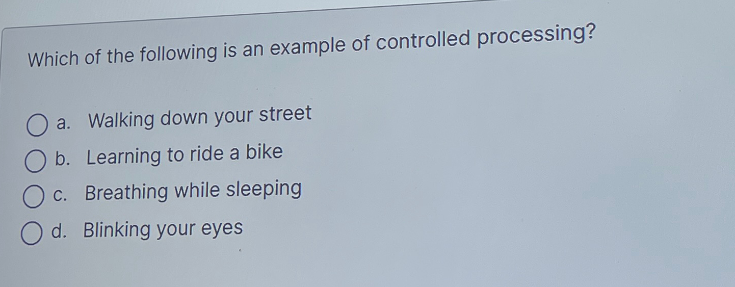 Solved Which of the following is an example of controlled | Chegg.com