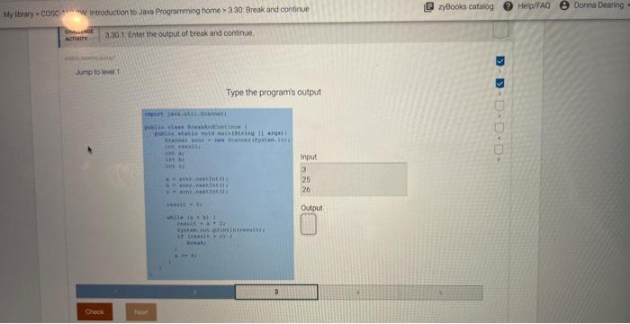 Solved Type the program's output inbilie riase | Chegg.com
