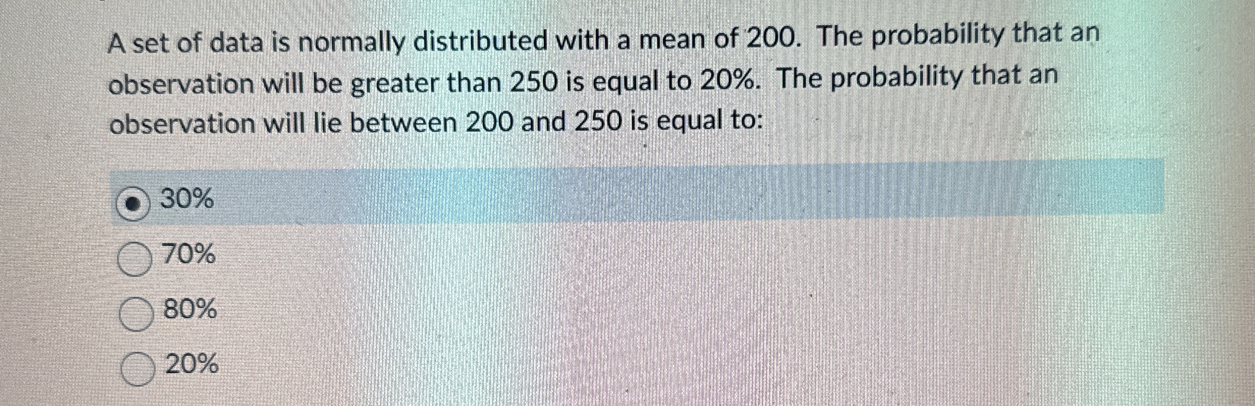 A set of data is normally distributed with a mean of | Chegg.com