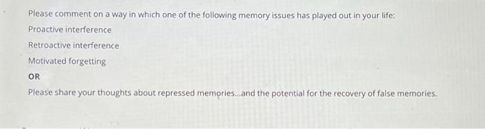 Solved Please comment on a way in which one of the following | Chegg.com