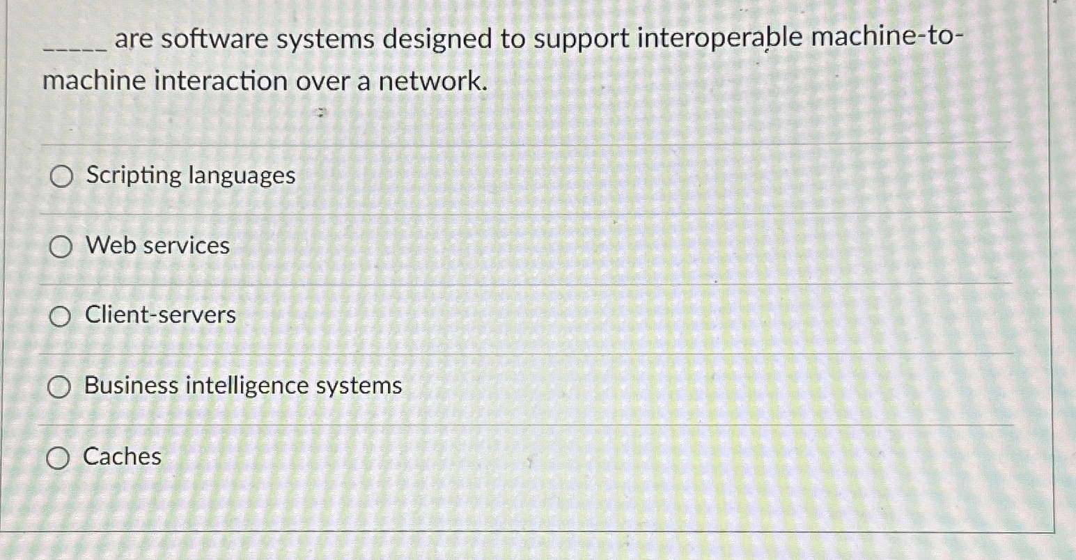 Solved q, ﻿are software systems designed to support | Chegg.com