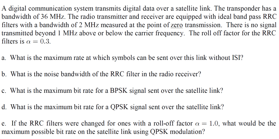Solved A digital communication system transmits digital data | Chegg.com