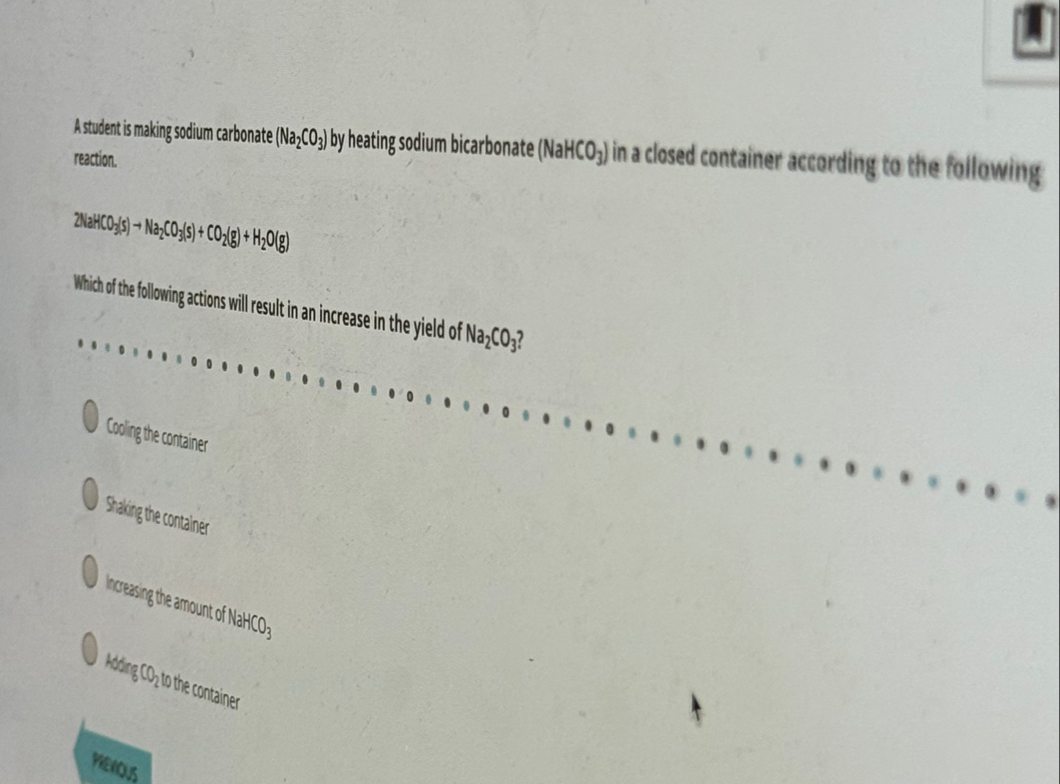 Solved Astudent is making sodium carbonate (Na2CO3) ﻿by | Chegg.com
