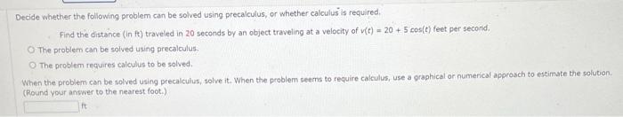 Solved Decide whether the following problem can be solved | Chegg.com