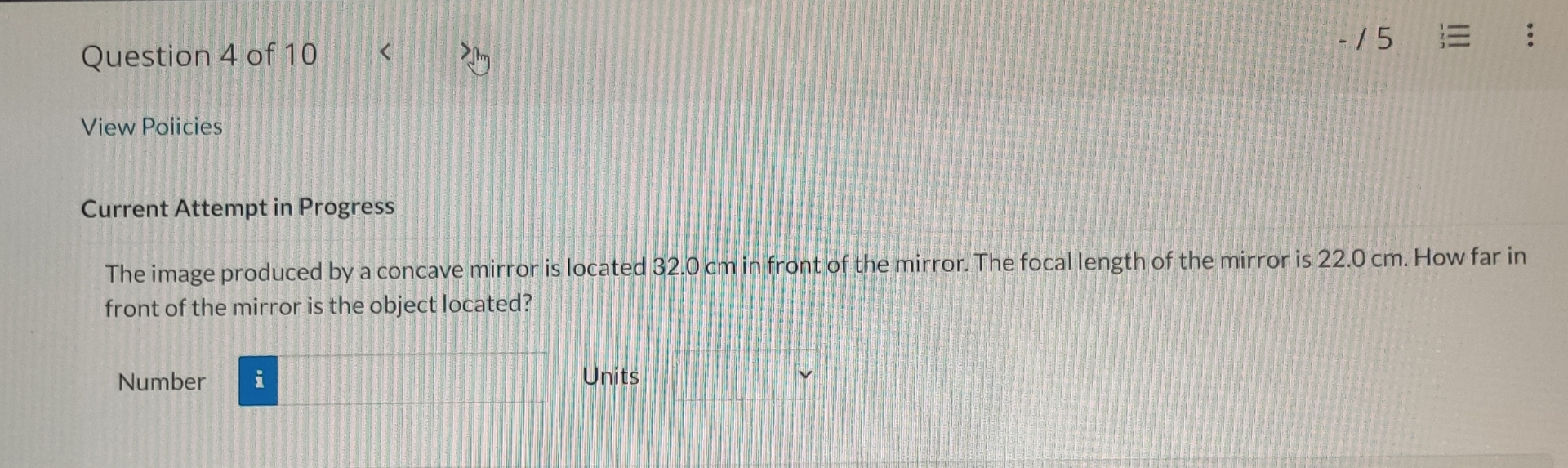 Solved Question 4 ﻿of 10-15View PoliciesCurrent Attempt in | Chegg.com