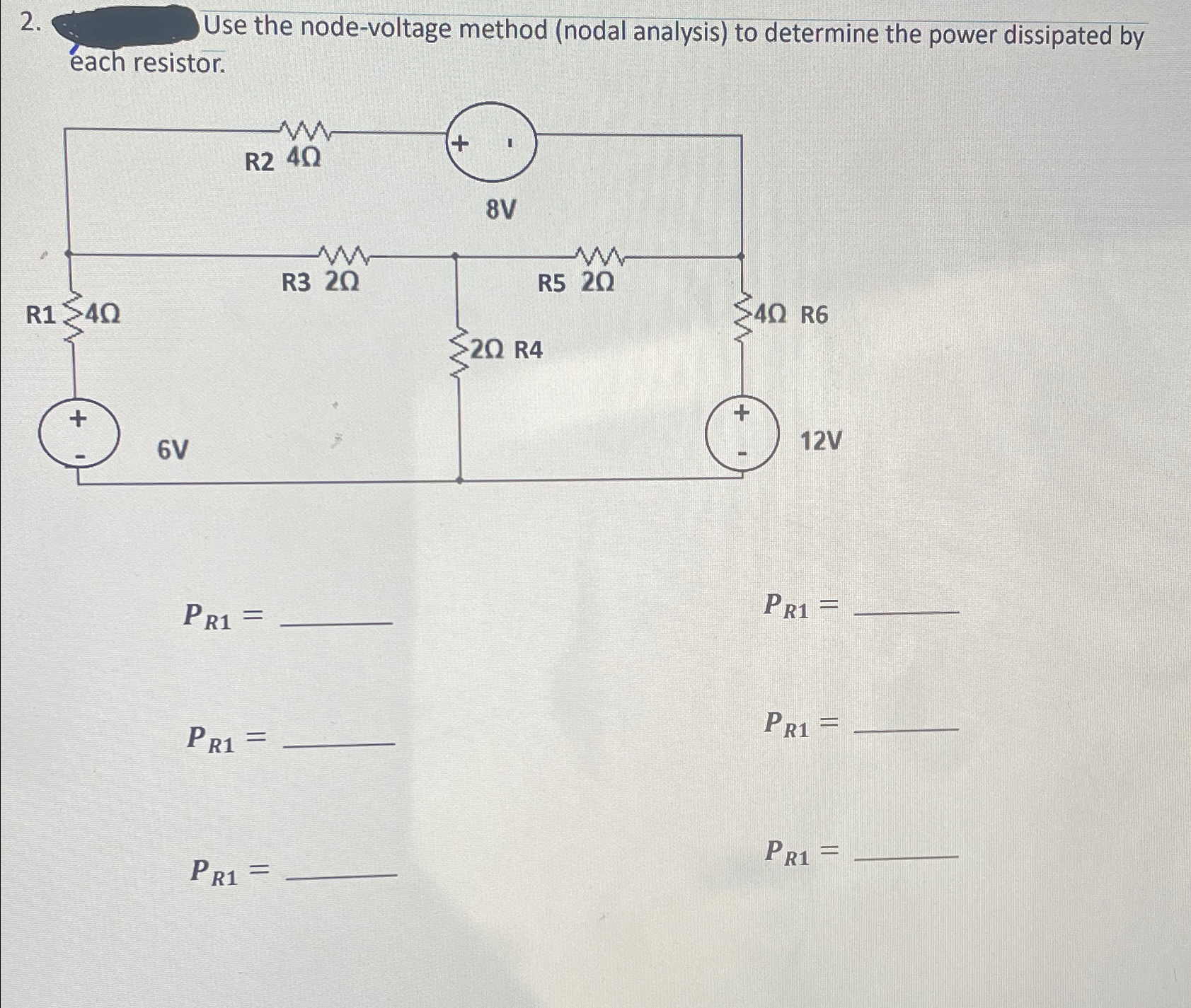 Solved Use the node-voltage method (nodal analysis) ﻿to | Chegg.com