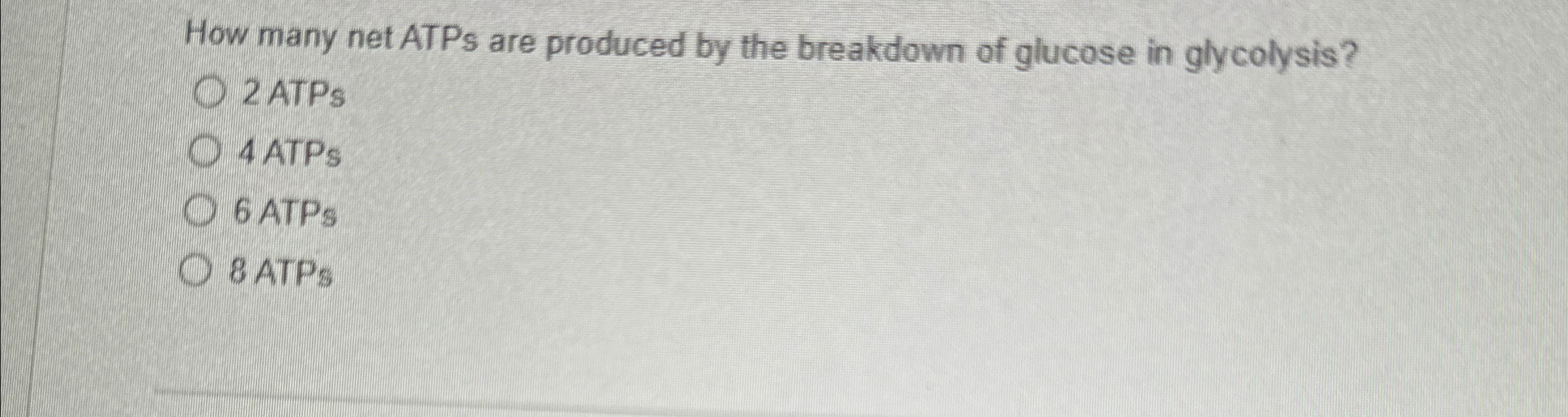 Solved How many net ATPs are produced by the breakdown of | Chegg.com