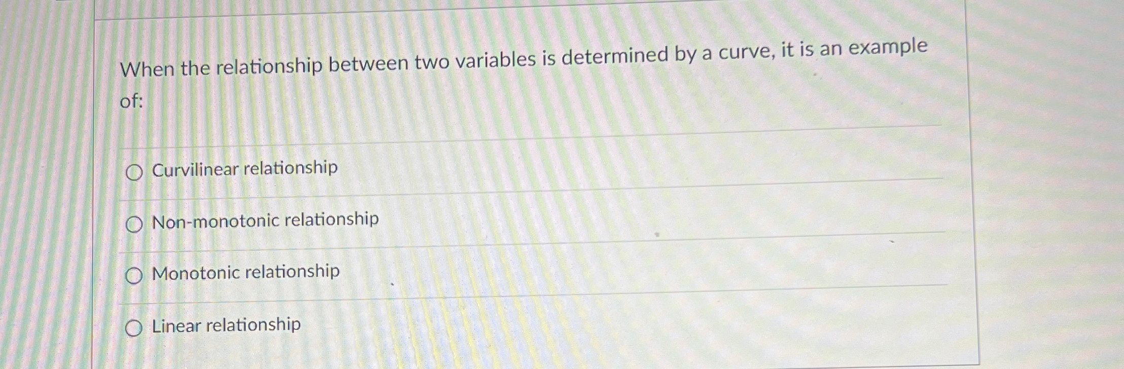 Solved When the relationship between two variables is | Chegg.com