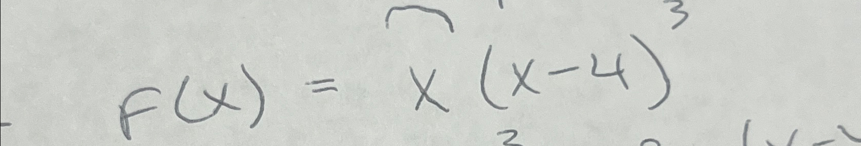 Solved f(x)=x(x-4)3, ﻿Find critical points, local max/min, | Chegg.com