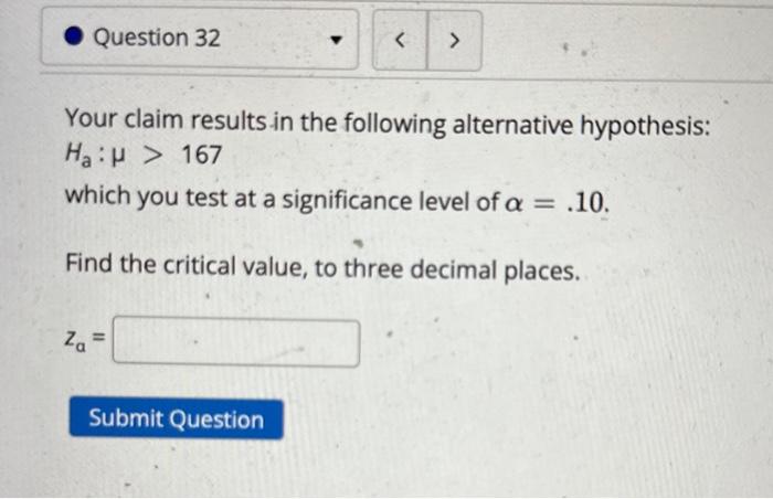 Solved Your claim results in the following alternative | Chegg.com
