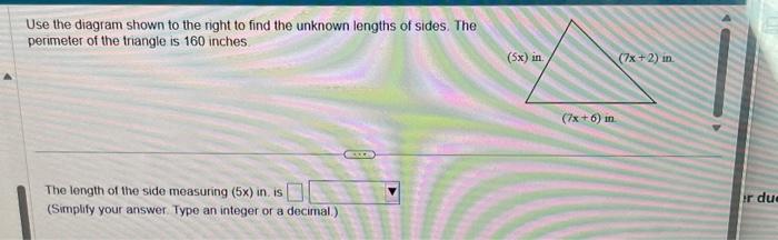 Solved Use the diagram shown to the right to find the | Chegg.com
