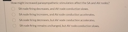 Solved How might increased parasympathetic stimulation | Chegg.com