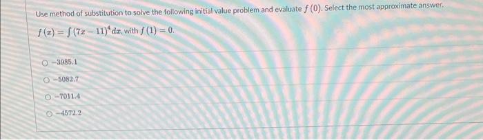 Solved Use method of substitution to solve the following | Chegg.com