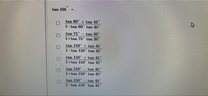 Solved Identify ALL correct usages of the sum and difference | Chegg.com