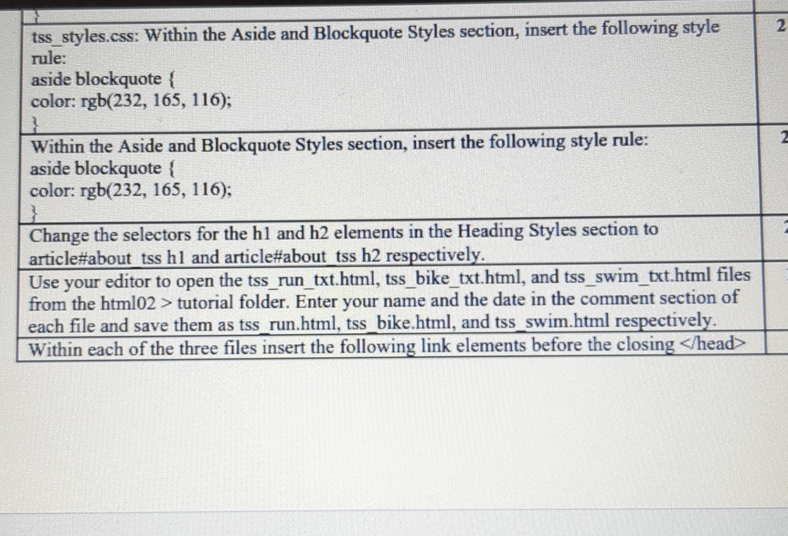 Solved Steps for Change the selectors for the h1 ﻿and h2 | Chegg.com