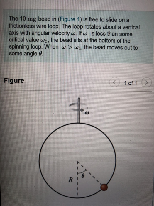 The 10 mg bead in (Figure 1) is free to slide on a | Chegg.com