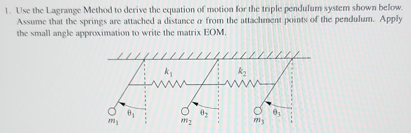 Solved 1. Use the Lagrange Method to derive the equation of | Chegg.com