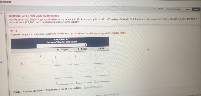 Solved ignment FULL SCREEN PRINTER VERSION BACK NEXT | Chegg.com