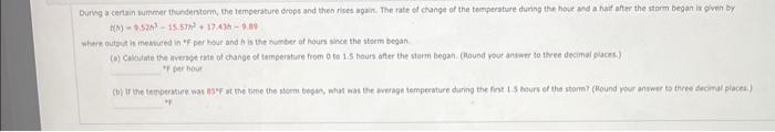 Solved Durng a certain wummer thundenterm, the temperature | Chegg.com