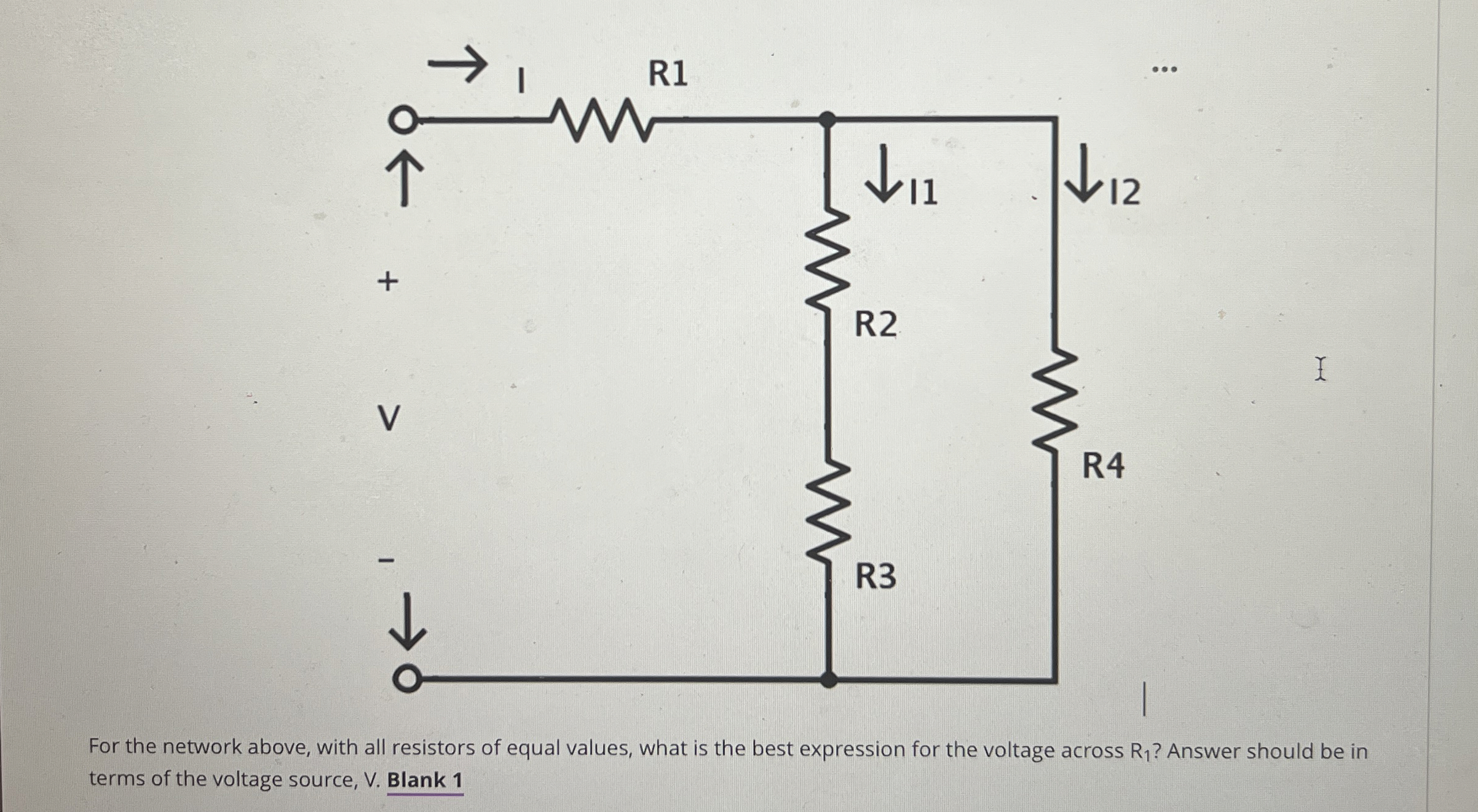 Solved For the network above, with all resistors of equal | Chegg.com