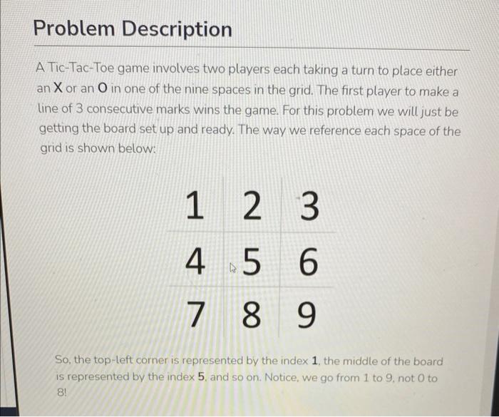 Solved A Tic-Tac-Toe game involves two players each taking a | Chegg.com
