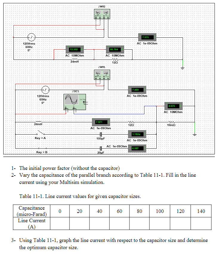 Solved Construct the circuit for Lab 11B in Multisim. Report | Chegg.com