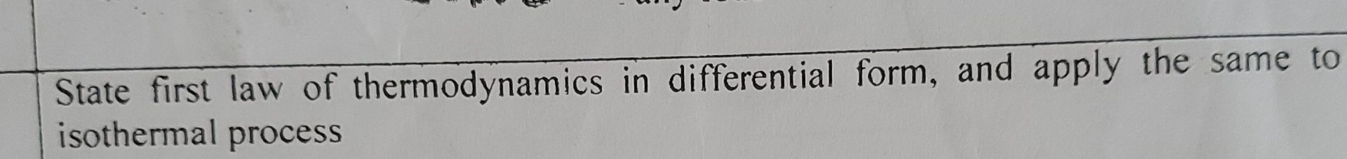 Solved State first law of thermodynamics in differential | Chegg.com