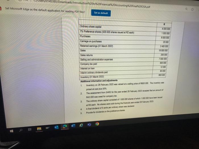 Set Microsoft Edge as the defauit application for | Chegg.com