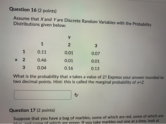 Solved Question 14 (2 points) Assume that X is a Discrete | Chegg.com