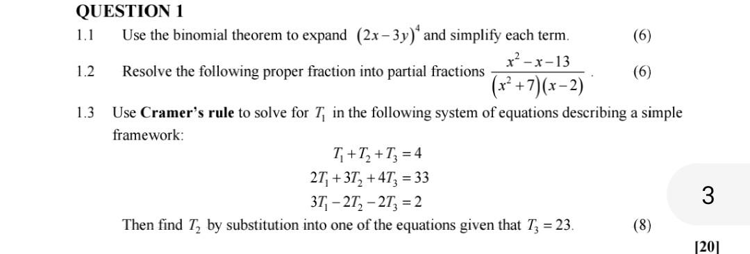 Solved Use the binomial theorem to expand (2x−3y)4 and | Chegg.com