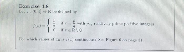 Solved Exercise 4 8 Let F 0 1] → R Be Defined By F X If